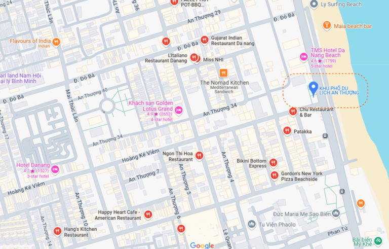 An Thuong Tourist Streets in Da Nang City