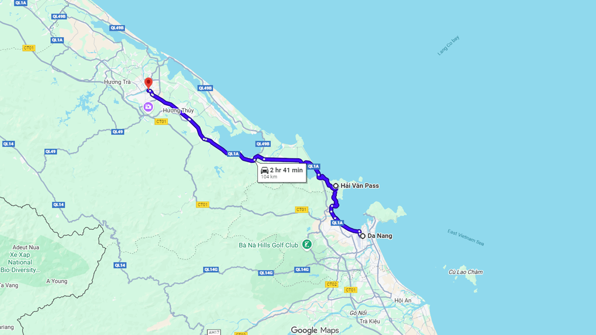 Da Nang to Hue Transfer – Private City-to-City Service